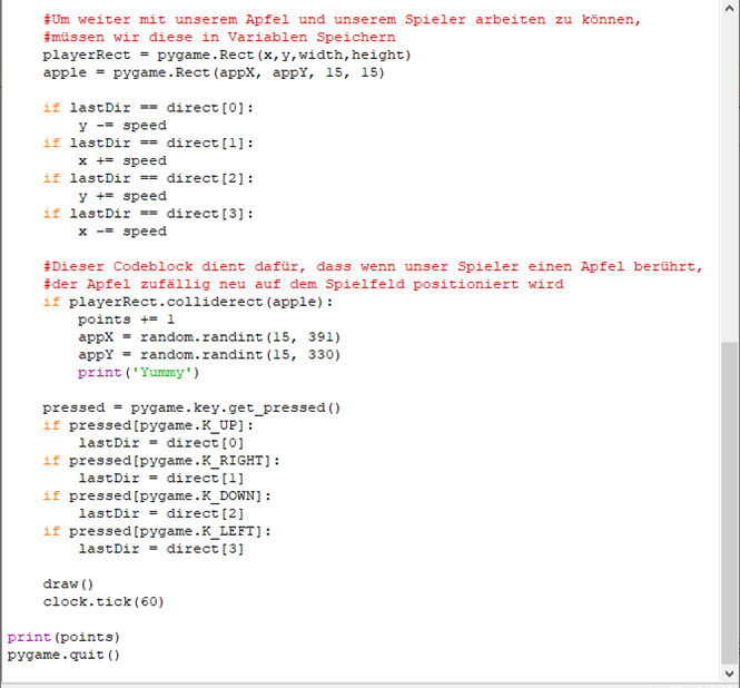Abschnitt: Der Apfel | Python – spielend einfach! | Webakademie